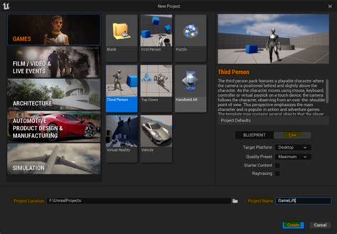 Unreal Engine GameLift Part Basic Multiplayer Example