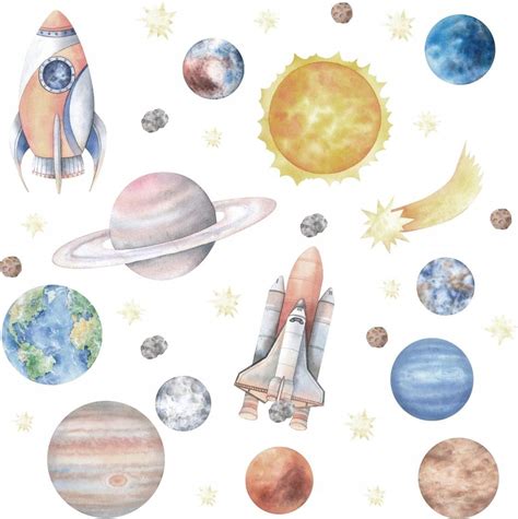 Kosmos naklejki na ścianę planety 160x120cm XL - Opinie i atrakcyjne ...