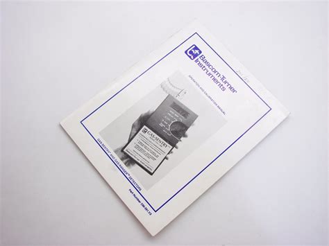 Bascom Turner Gas Sentry And Gas Ranger Detectors Operation Manual Om 391