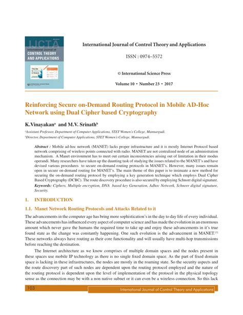 Pdf Reinforcing Secure On Demand Routing Protocol In Mobile Ad Hoc Network Using Dual Cipher