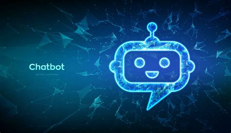 Chatbot Low Poly Abstract Robot Chat Head Icon Speech Bubble Message Symbol Dialogue Cloud