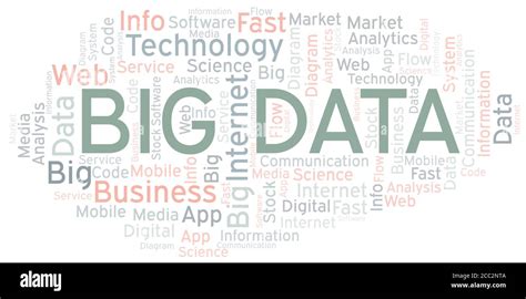 Big Data Vector Word Cloud Made With The Text Only Stock Vector Image