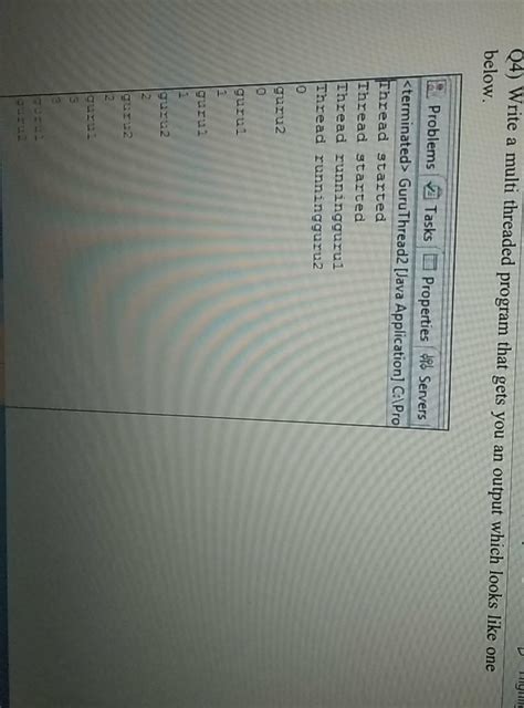 Solved пуно 4 Write A Multi Threaded Program That Gets You