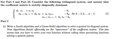 For Part I And Part Ii Consider The Following