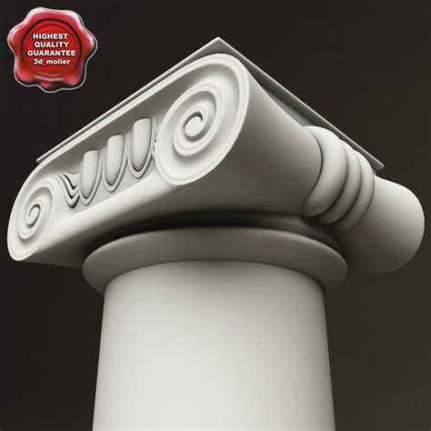 Ionic Order Column 3d Model 25 Blend Fbx Free3d