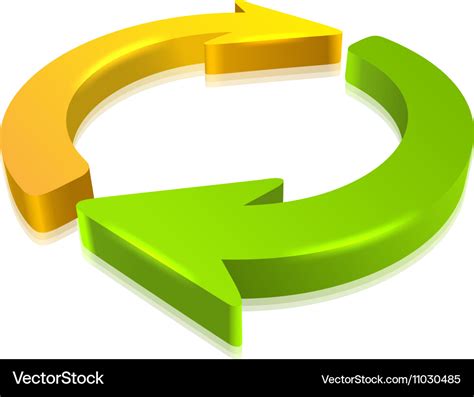 Circular Arrow 3d Royalty Free Vector Image Vectorstock