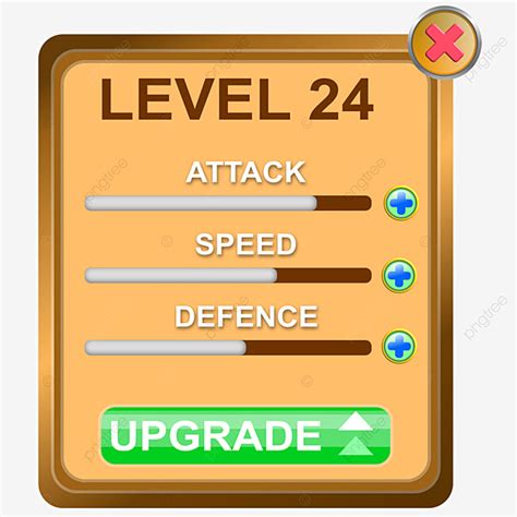 Rpg Game Ui Vector Png Images Rpg Game Ui Upgrade Level Vector Design