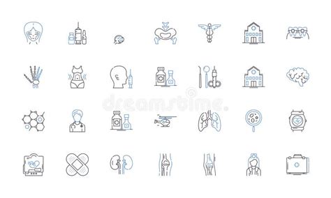 Wellness Check Line Icons Collection Health Evaluation Monitoring Wellness Body Mind