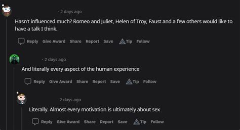 Every Motivation Is Ultimately About Sex Rredditmoment