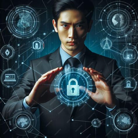 premium photo computing and network concept hacker using computer