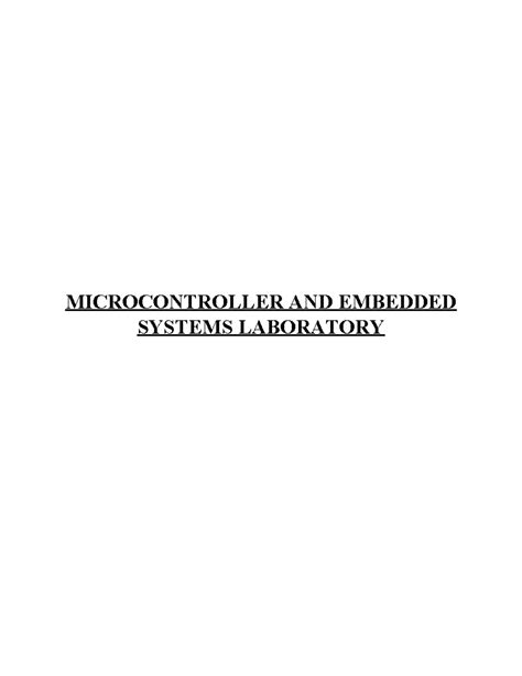 Mceslabnew Microcontroller And Embedded Systems Laboratory Programs List Part A 1 Write A