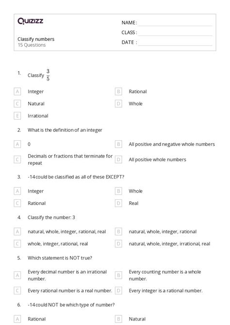 50 Whole Numbers As Fractions Worksheets For 7th Grade On Quizizz