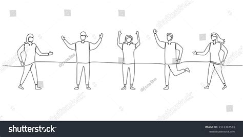 춤을 추는 젊은 사람들 무리 스톡 벡터로열티 프리 2111307563 Shutterstock