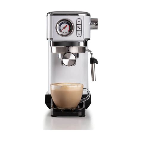 Ariete 1381 Coffee Machine With Pressure Gauge White Veli Store