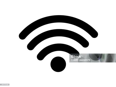Wifi 무선 또는 원격 인터넷 액세스 아이콘 벡터 흰색 배경 그래픽 및 웹 디자인에 대 한 평면 스타일에 대 한 서명 라우터에 대한 스톡 벡터 아트 및 기타 이미지