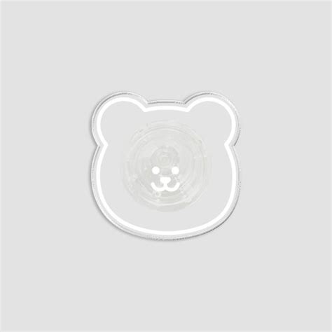 주문폭주 투명 아크릴톡 도리 얼굴 화이트 아이폰 갤럭시 Y2k 키치 귀여운 투명 핸드폰그립 톡홀더 스마트톡 아크릴톡 폰거치대 핸드폰거치대 핸드그립 커플 우정템