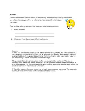 Activity 7STM 1 Activity 7 Direction Explain Each Question Before You Begin Writing Read