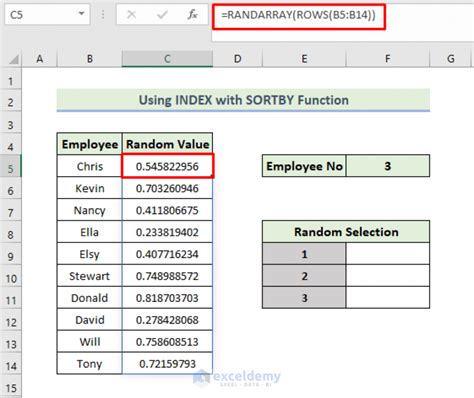 How To Make A Random Selection From List Without Repetition In Excel