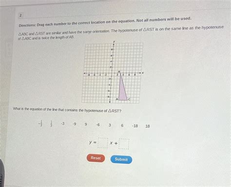 solved 2 directions drag each number to the correct location on the