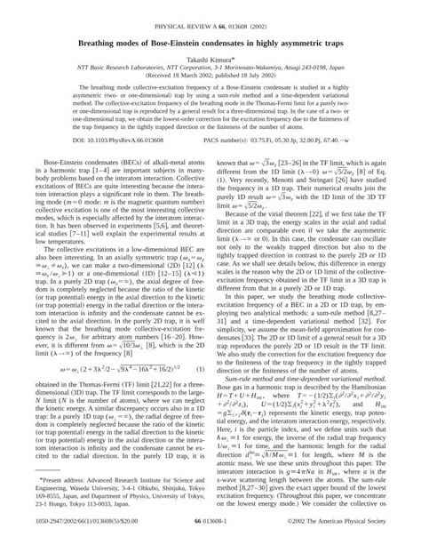 Pdf Breathing Modes Of Bose Einstein Condensates In Highly Asymmetric Pdf Breathing Modes Of Bose Einstein Condensates In Highly Asymmetric