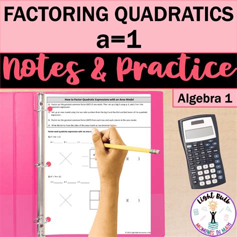 Factoring Quadratic Equations Worksheet Algebra 2