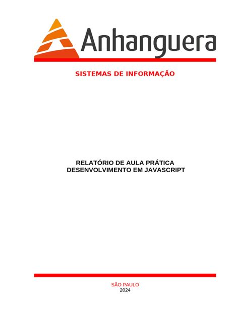 Relatório De Aula Prática Desenvolvimento Em Javascript Pdf Script Java Html