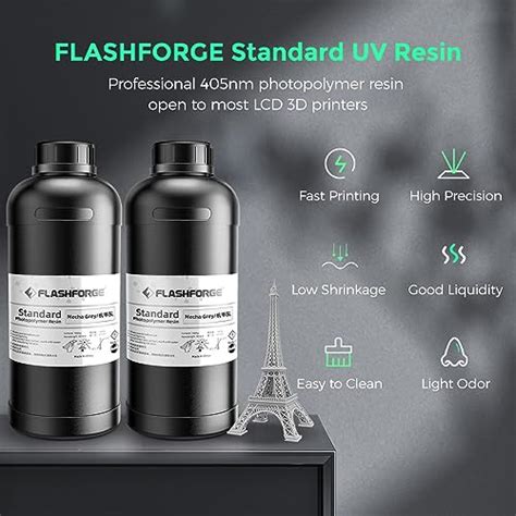 Flashforge 3d Printer Resin Fast Curing Standard 3d Resin High Precision