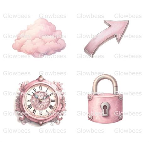 20 Girly Tech Icons Design Elements Vtg Computer Programmer Bundle Web Site Page Blog Instagram