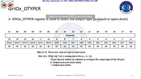 Gpio Otyper Of Stm32f407vg Configuration Register Part 3 Youtube