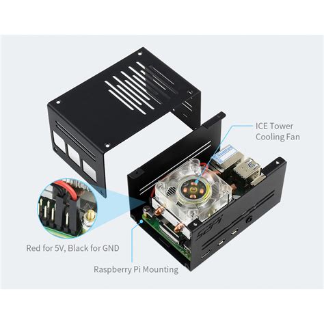 Pi Raspberry Pi Metal Case With Low Profile CPU Cooling Fan WS