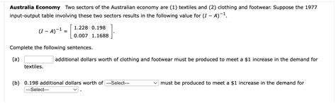 Solved Australia Economy Two Sectors Of The Australian