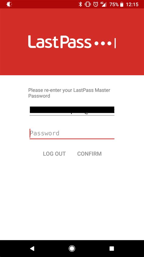 Android Unlock Screen Wont Accept My Master Password Rlastpass