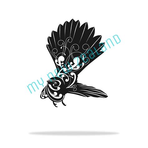 Fantail Koru Pattern My New Zealand