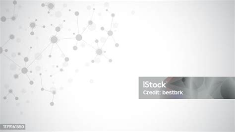 분자의 추상적 인 배경 분자 구조 또는 Dna 가닥 유전 공학 신경망 혁신 기술 과학 연구 기술 과학 및 의학 개념 배경 주제에 대한 스톡 벡터 아트 및 기타 이미지