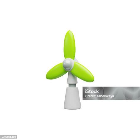 바람 터빈 3d 만화 벡터 아이콘 녹색 풍차 에너지 발전기 친환경 전력 대체 에너지 원 3차원 형태에 대한 스톡 벡터 아트 및 기타 이미지 3차원 형태 개념 깨끗한
