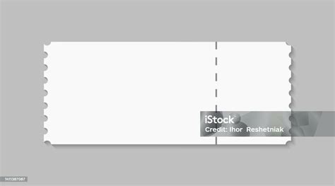 티켓 모형 3d 비행 쿠폰 영화 및 이벤트를위한 종이 템플릿 회색 배경에 그림자가있는 사실적인 흰색 카드 콘서트 복권 영화 극장 및 쇼의 개념 벡터 비행기 티켓에 대한 스톡