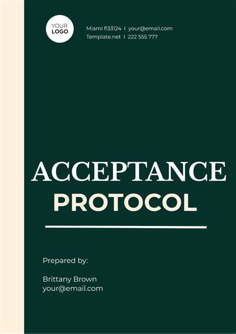Free Acceptance Protocol Template To Edit Online