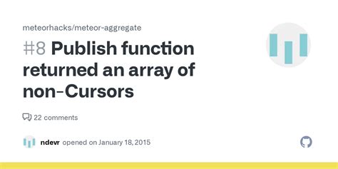 publish function returned an array of non cursors · issue 8