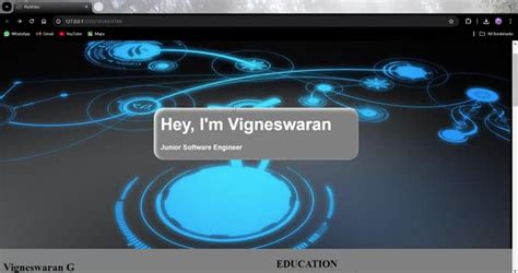 Vigneswaran G On Linkedin Webdevelopment Internship Fourthtask