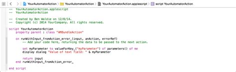 Technical Note Tn2322 Building A Cocoa Applescript Applescriptobjc Automator Action
