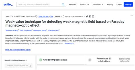 Weak Value Technique For Detecting Weak Magnetic Field Based On Faraday Magneto Optic Effect