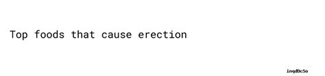 Foods That Cause Erection Secretaria De Salud