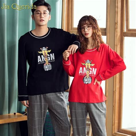 Женские пижамы хлопковые рождественские пижамы для взрослых пары пижамы с жирафом шикарная