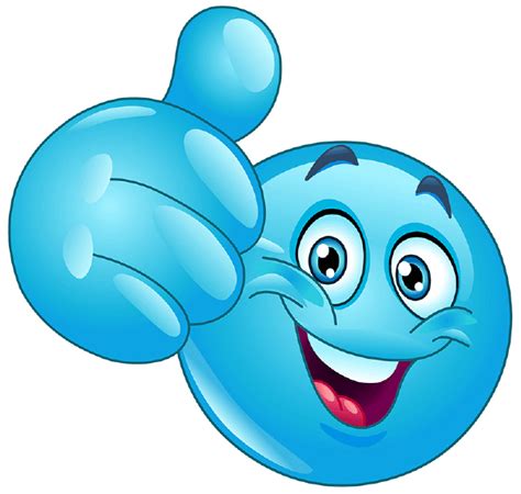 Blue Thumbs Up Smiley Emoji Blue Emoji Emoji Pictures
