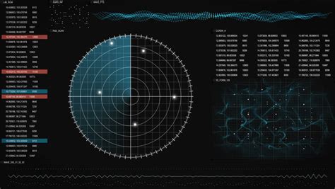 Radar Gui Screen Computer Generated Stock Footage Video 100 Royalty