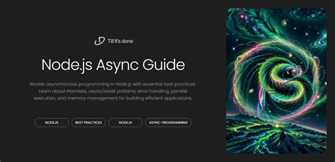 Best Practices For Async Programming In Nodejs