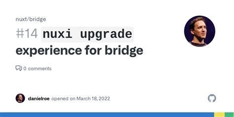`nuxi Upgrade` Experience For Bridge · Issue 14 · Nuxtbridge · Github