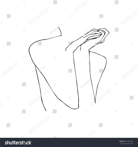 Sketch Naked Girl Stock Illustration 710874022 Shutterstock