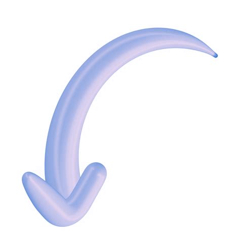 3d Arrow Down Pointer Icon Minimalist Style Illustration Isolated