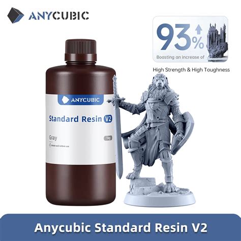 3d 인쇄재료 Anycubic 포톤 3d 프린터용 Uv 표준 송진 V2 포톤 모노 X 인쇄 재료 Lcd Uv 민감성 일반